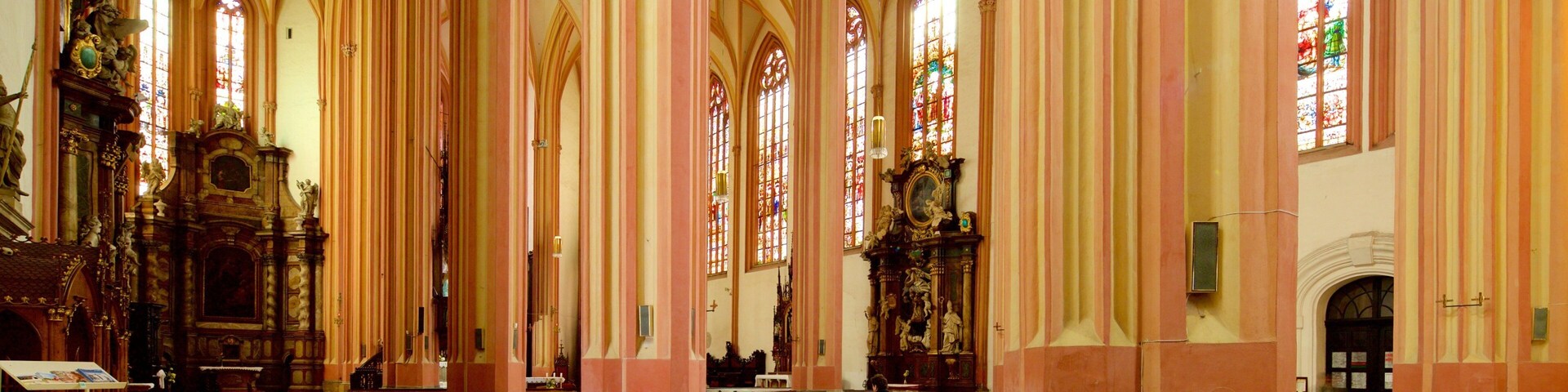 St. Moritz Church showing heritage elements, a church or cathedral and interior views
