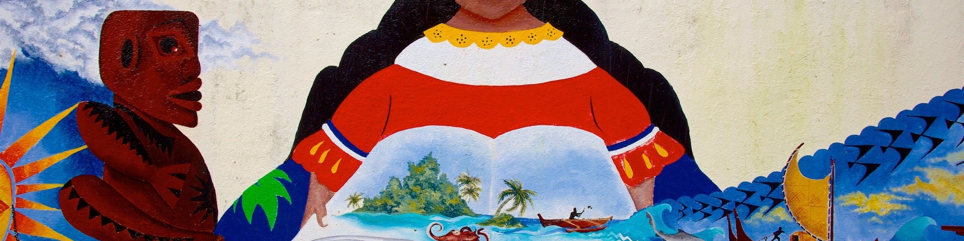 Rarotonga que inclui arte ao ar livre