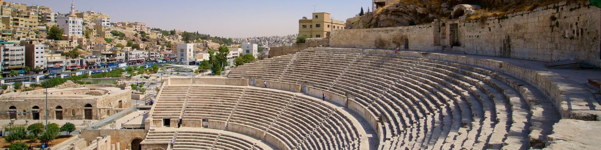 Amman Roman Theater showing theater scenes and heritage architecture