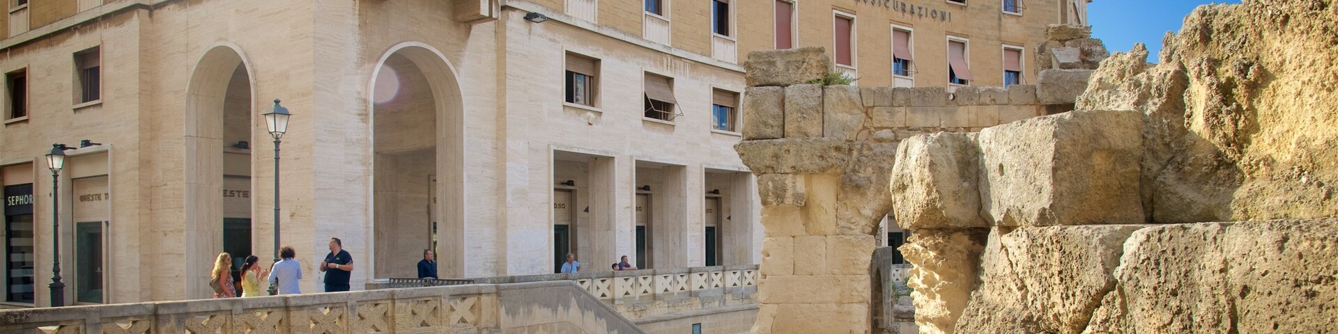 Roman Amphitheater showing a ruin