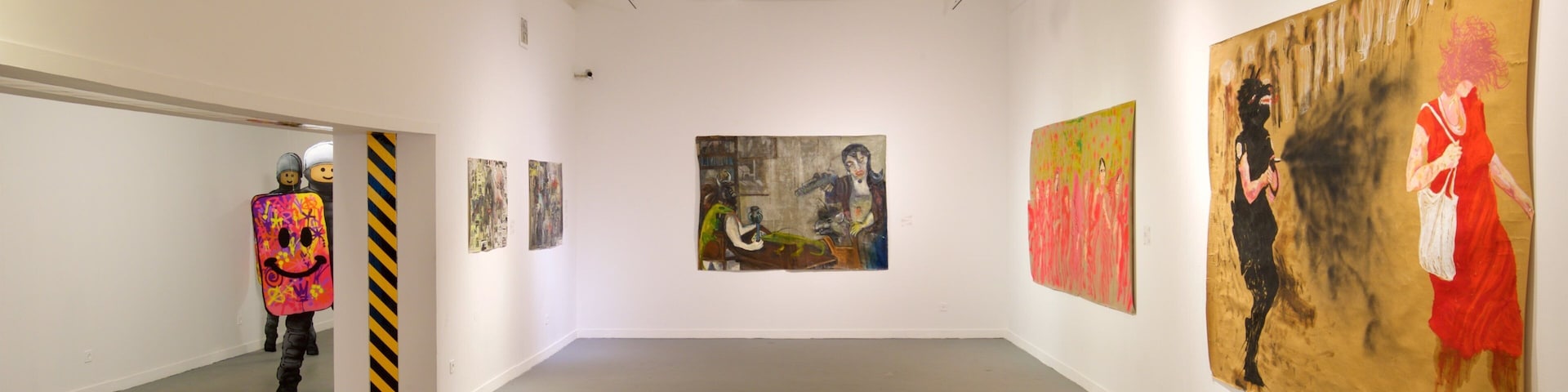 Haifa Museum of Art featuring interior views and art