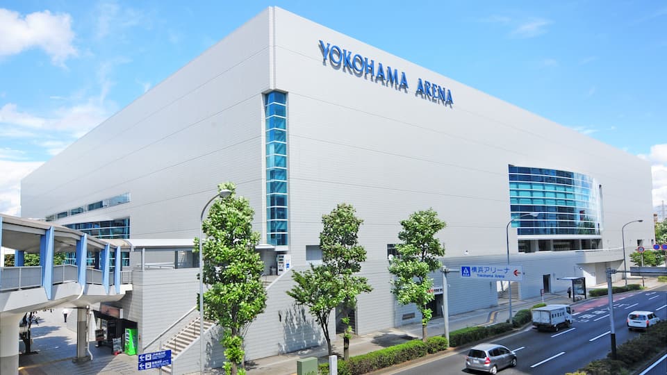 Yokohama Arena showing signage