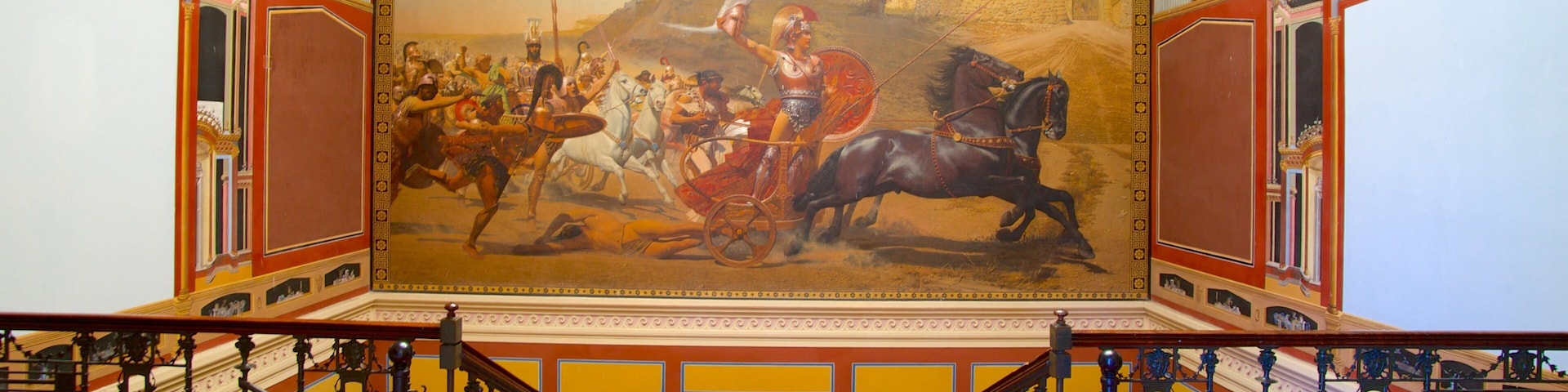 Achilleion which includes interior views, art and a castle