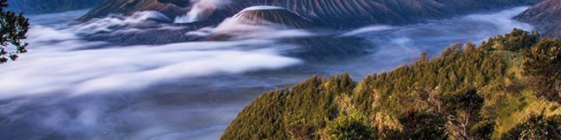 Bromo - Pain in the arse to get to, but pretty spectacular views. This is at dawn