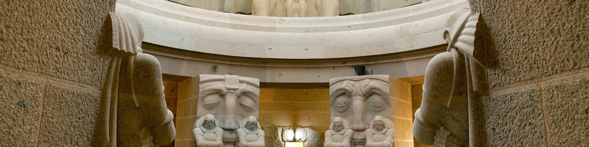 Monument of the Battle of the Nations which includes interior views