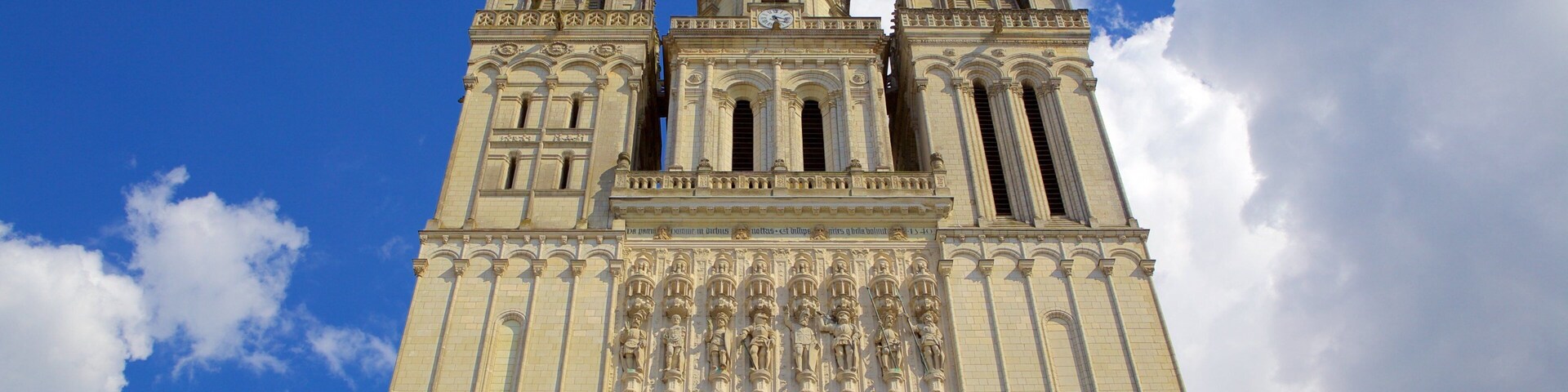 Angers Cathedral featuring heritage architecture, a church or cathedral and heritage elements