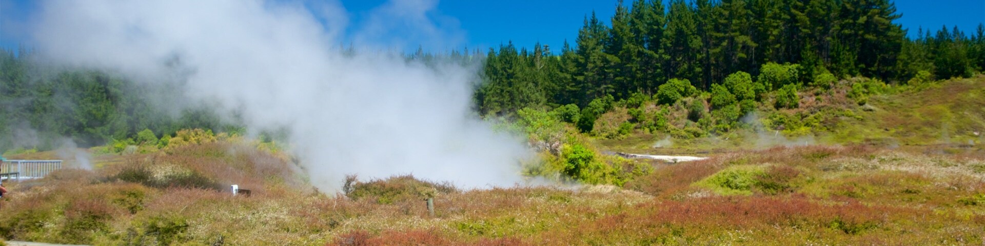 Craters of the Moon showing mist or fog and tranquil scenes