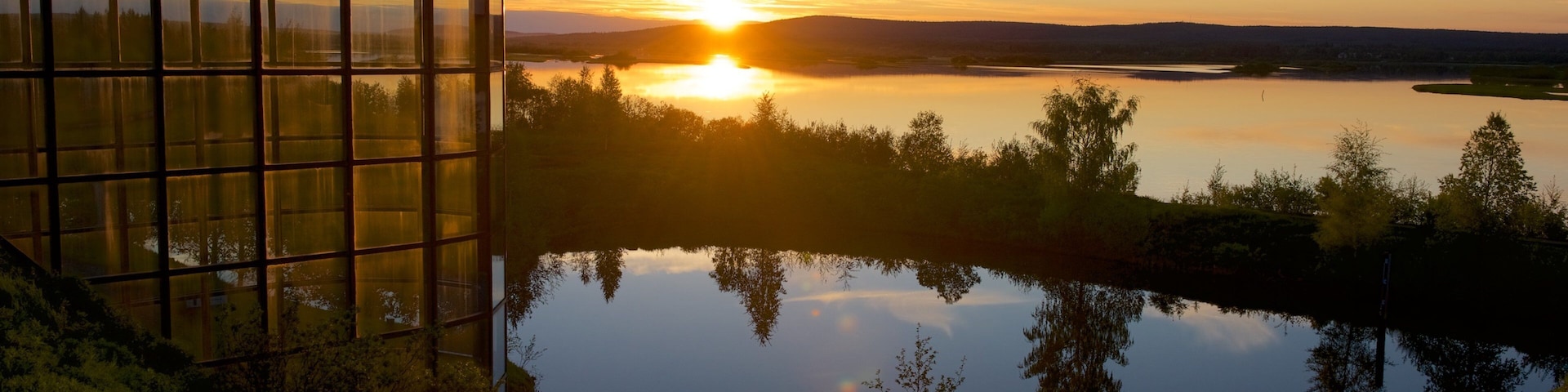 Arktikum featuring a pond, tranquil scenes and landscape views