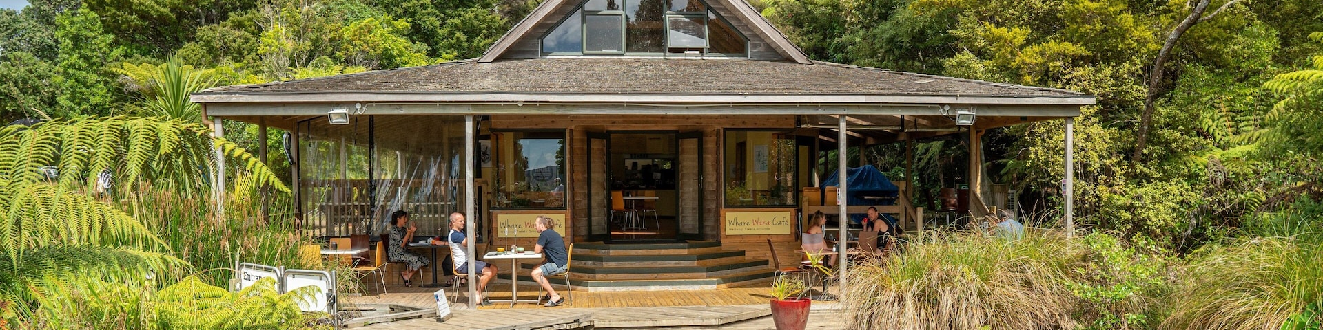 Waitangi Treaty Grounds featuring a pond