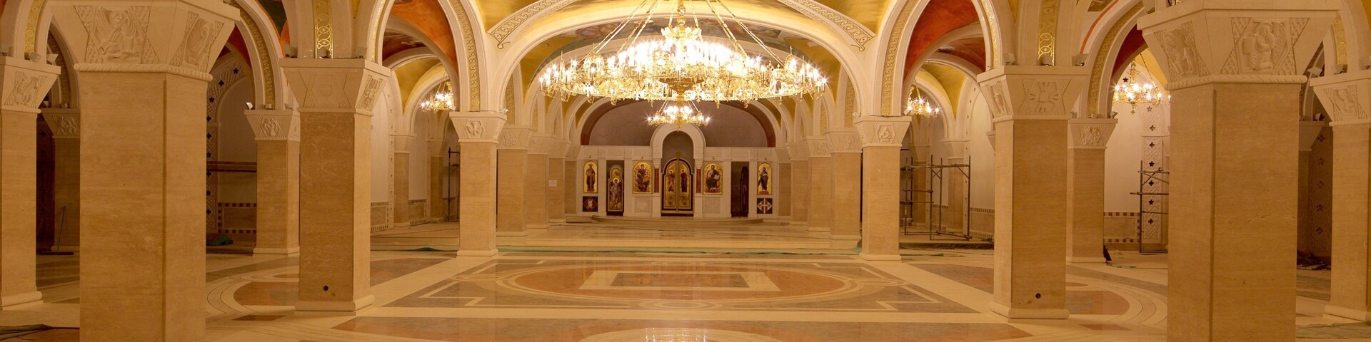 Saint Sava Cathedral showing heritage elements and interior views