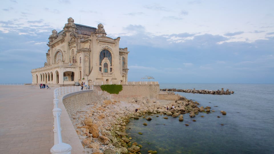 Constanta Casino which includes rugged coastline