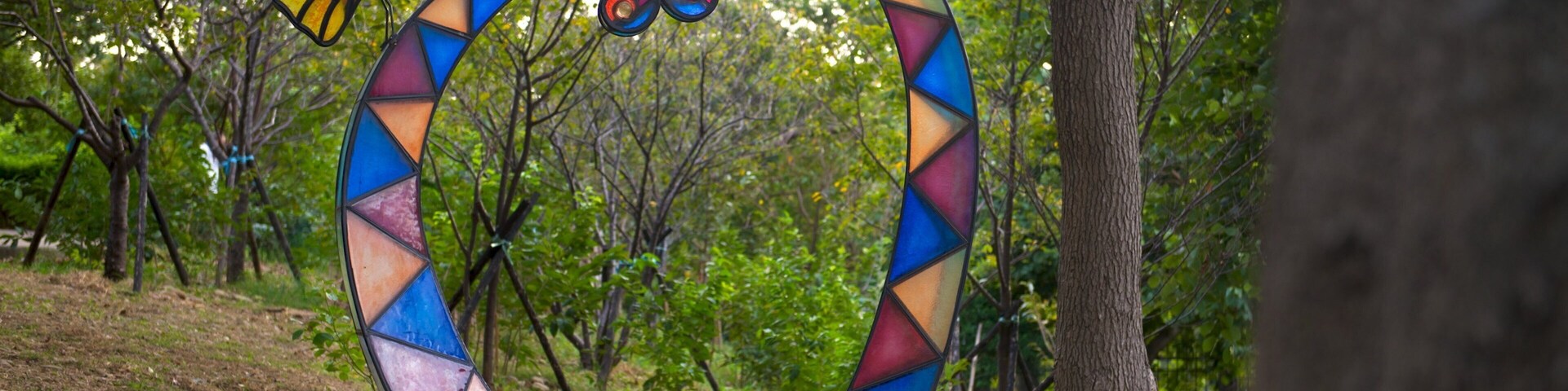 Glass Museum of Hsinchu City which includes a park and outdoor art