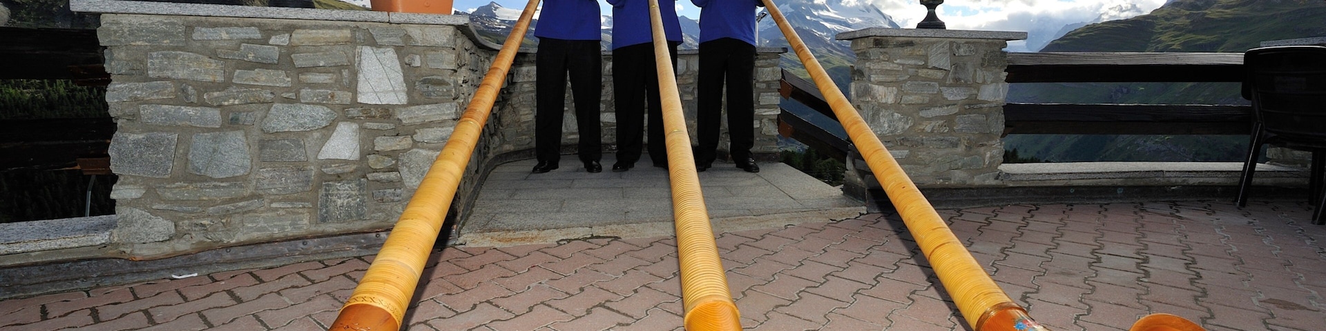 Sunnegga Ski Resort which includes music and street performance