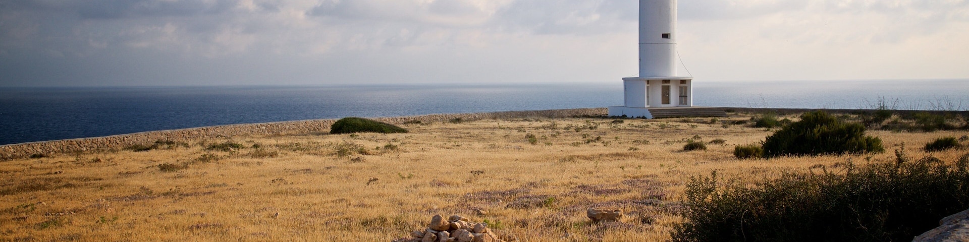 Cap de Barbaria Lighthouse which includes a lighthouse and general coastal views