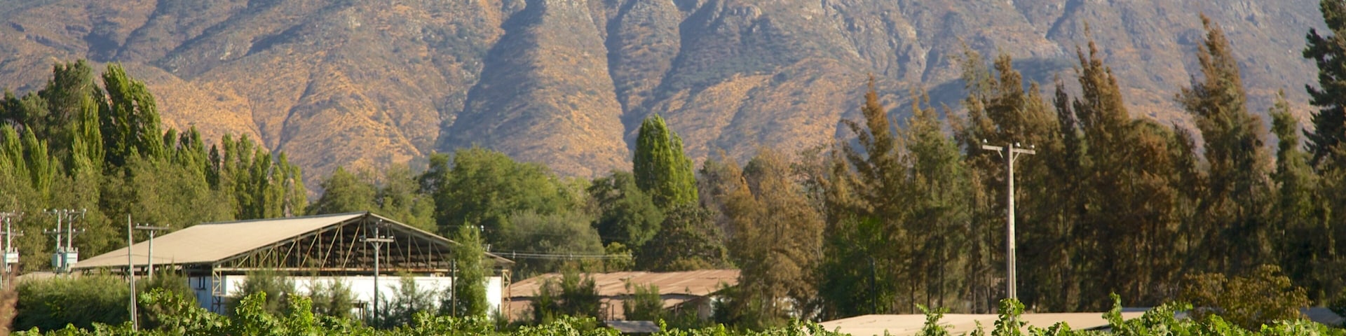 Pirque que inclui fazenda e montanhas