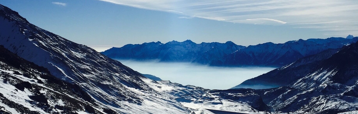 The frozen Mont Cenis lake.