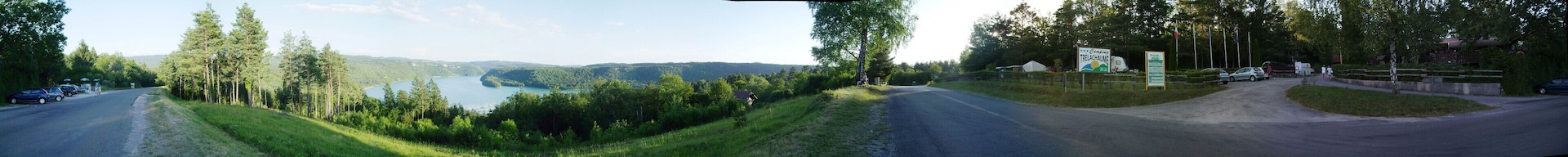 Panoramic view of Lac de Vouglans from the Mont du Cerf
