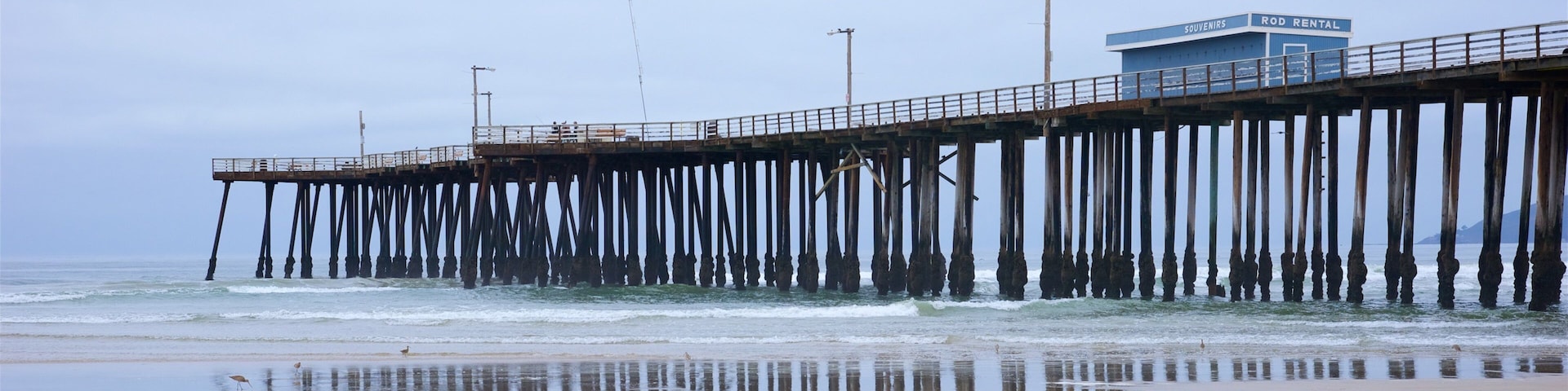 Pismo Beach Pier featuring a beach