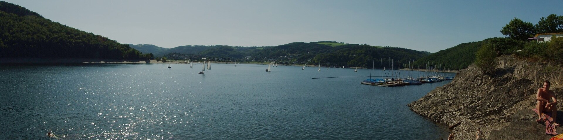 Blick auf den Rurtalsee Richtung Westen