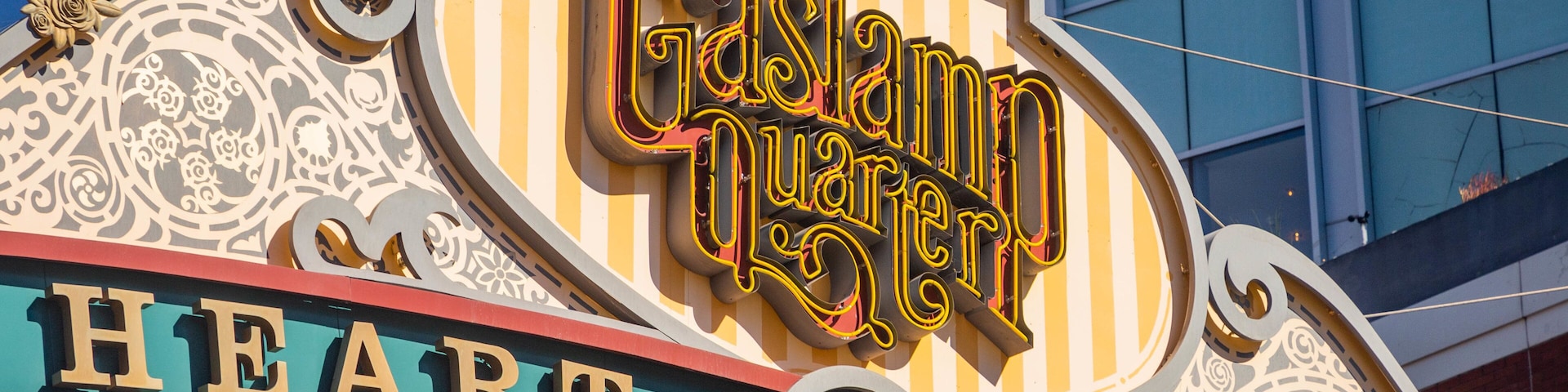 Gaslamp Quarter featuring signage