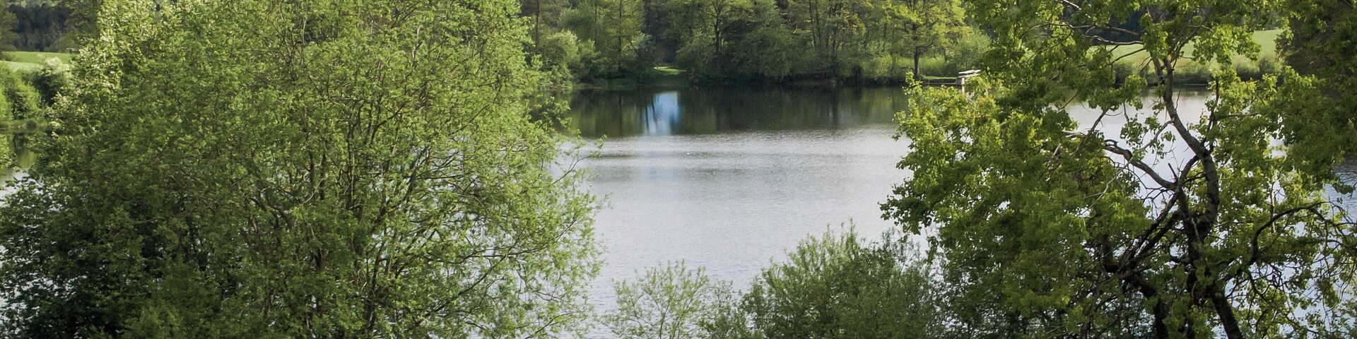 Blick von Norden auf den Gruber See zwischen Peiting und Steingaden, Oberbayern. (LSG:BY-LSG-00023.01)_LSG Langer Filz und Gruber See in den Gemeinden Peiting und Steingaden.