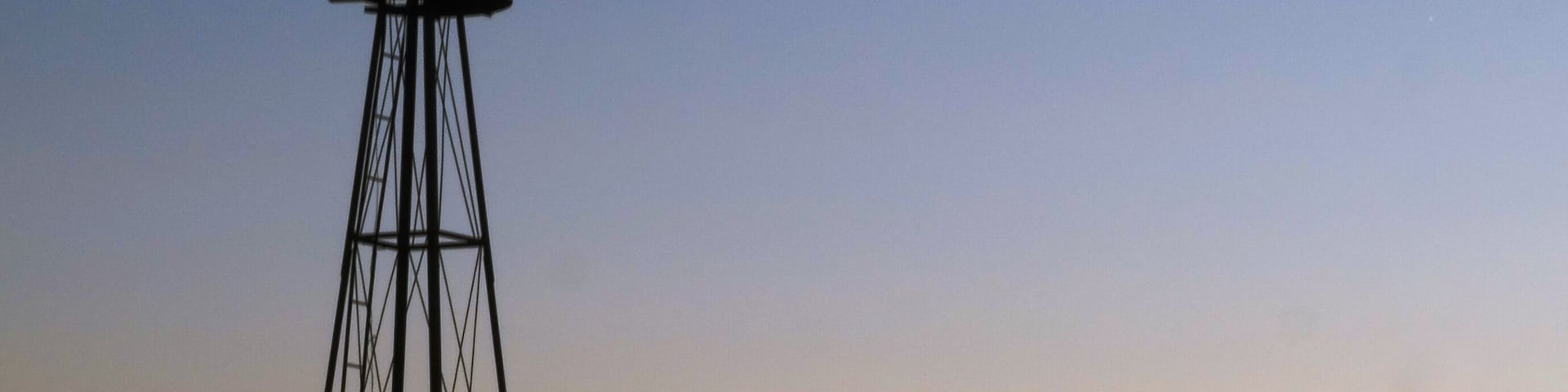 Windmill on the edge of the desert of the Yuma Foothills.