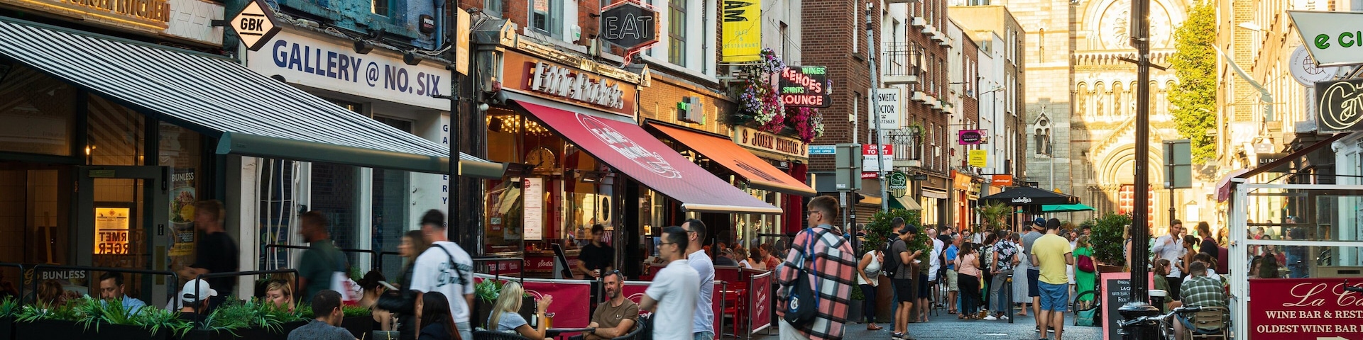Grafton Street which includes street scenes and a city