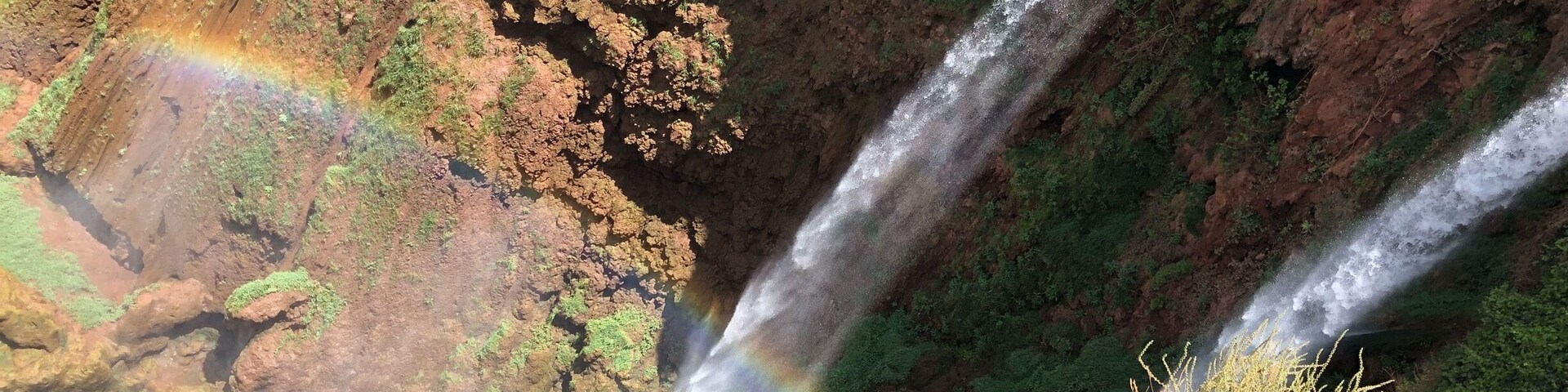 Amazing rainbow in one of the most beautiful places in #Marrakesh #rainbow #live #life #ouzoud #waterfalls