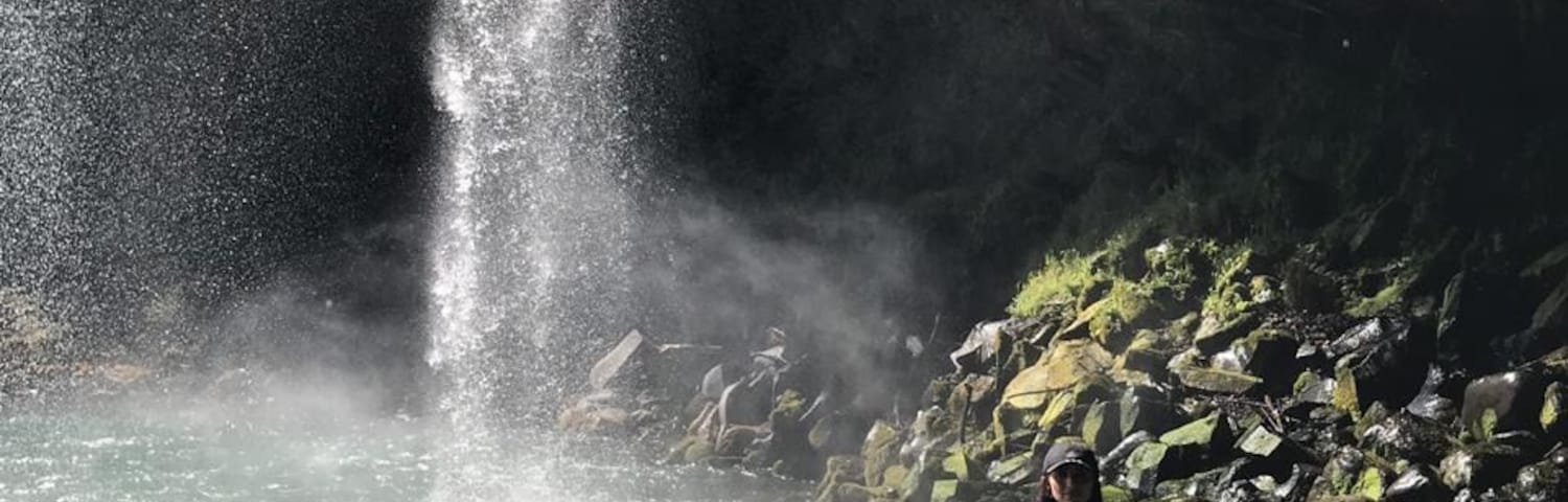 Cascada después de una larga caminata.
