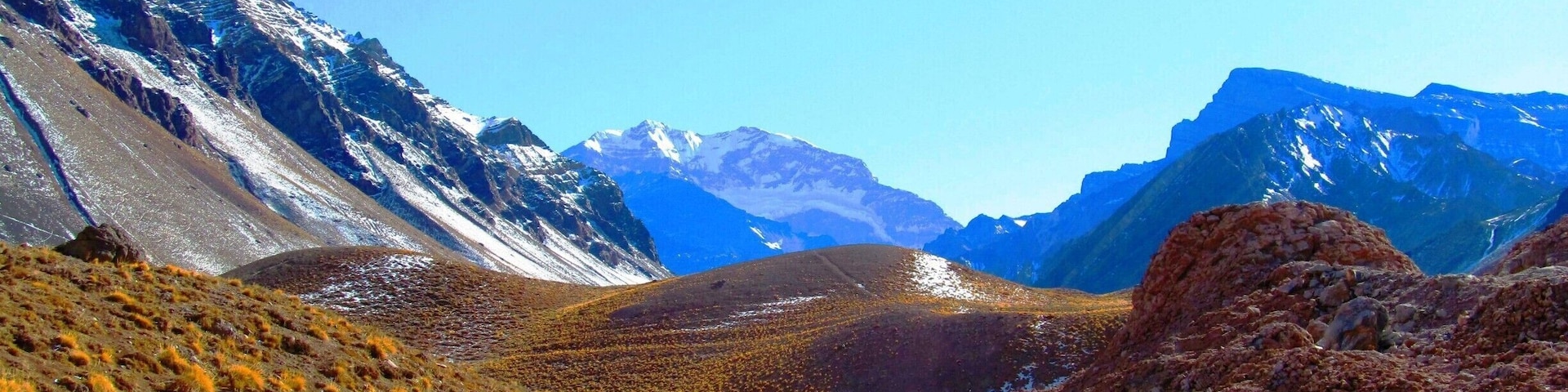 Aconcagua is at 6962 mts asl, the highest of America. It is part of the Andes mountain.