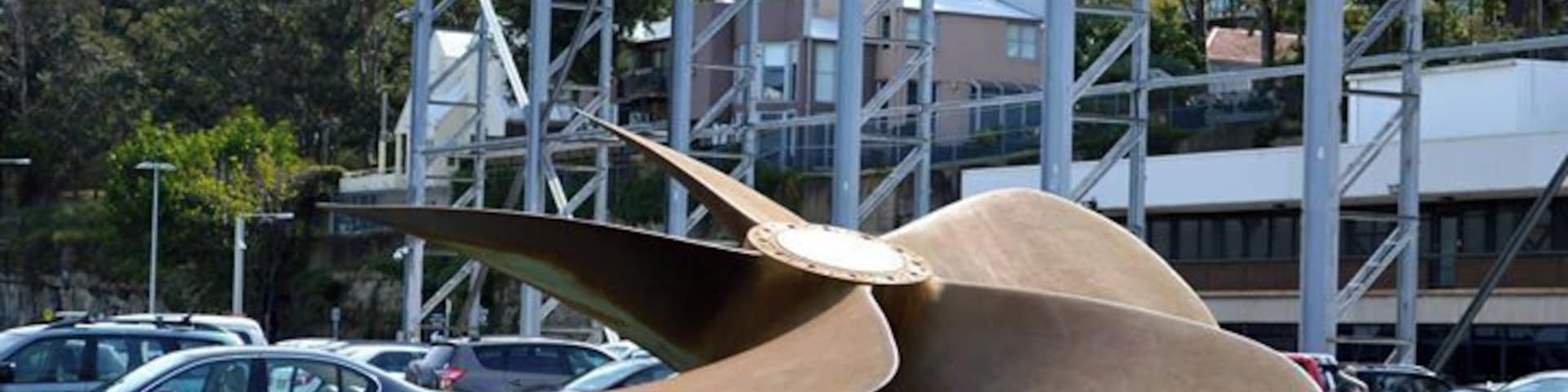 Was used to propel ships through the ocean... Now a sculpture...  I found this really appealing to see.