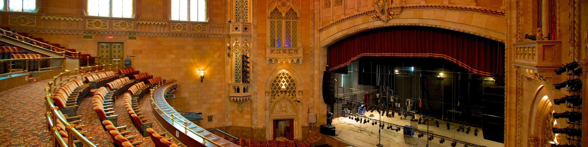 Hershey Theater que inclui cenas de teatro e vistas internas