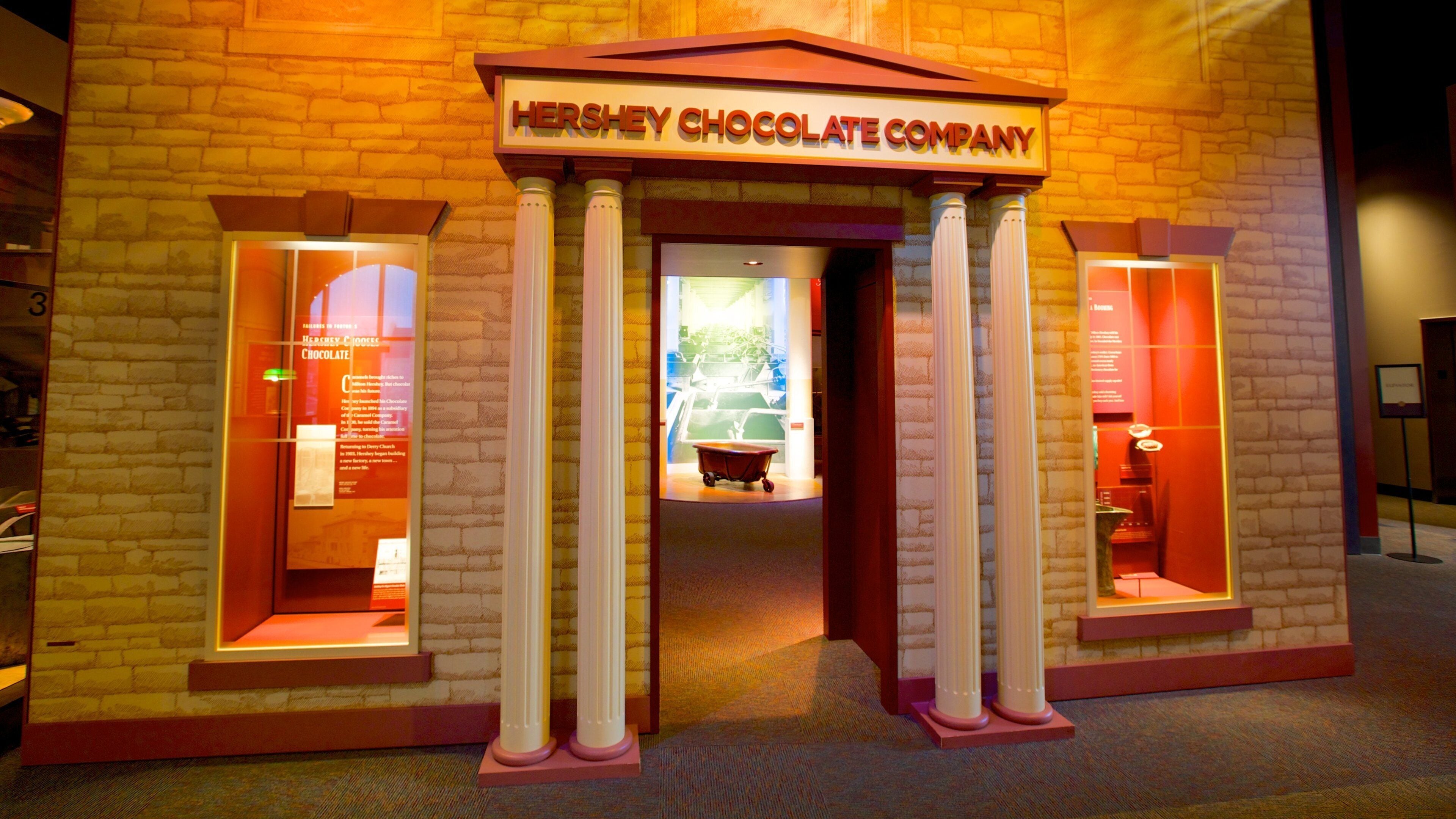 Edifício da Hershey Chocolate Company, com arquitetura e sinalização características.