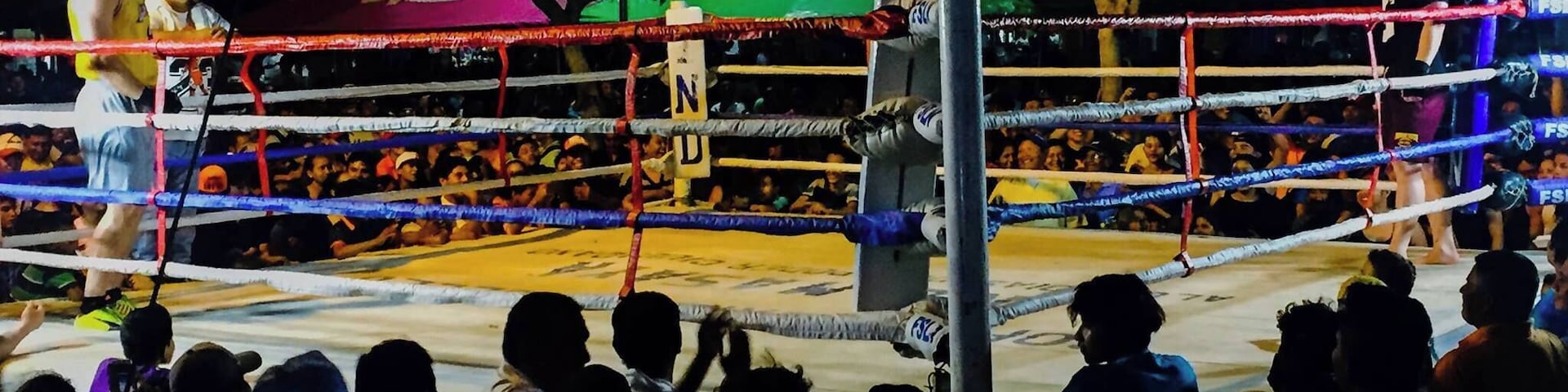 Our evening walk quickly evolved into an unexpected adrenaline rush when we stumbled across this moonlit outdoor boxing ring in Nicaragua. The energy of the locals created an adventure to remember at the annual Gladiadores de Masaya event. #Adventure