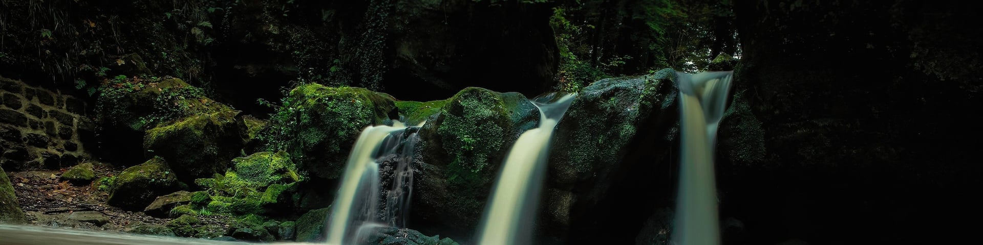 Triple waterfall in Luxembourg