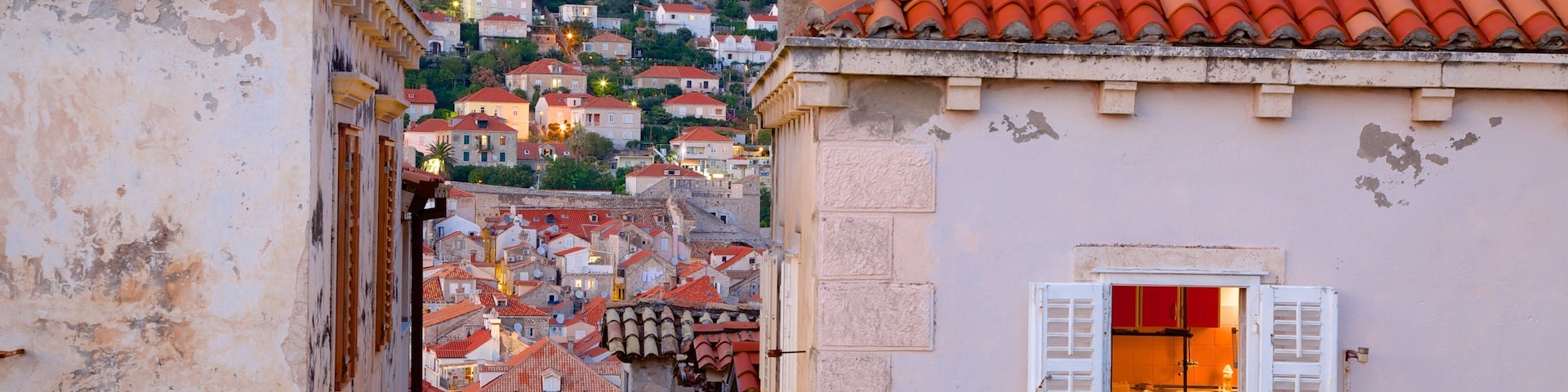 Dubrovnik Old Town showing a city