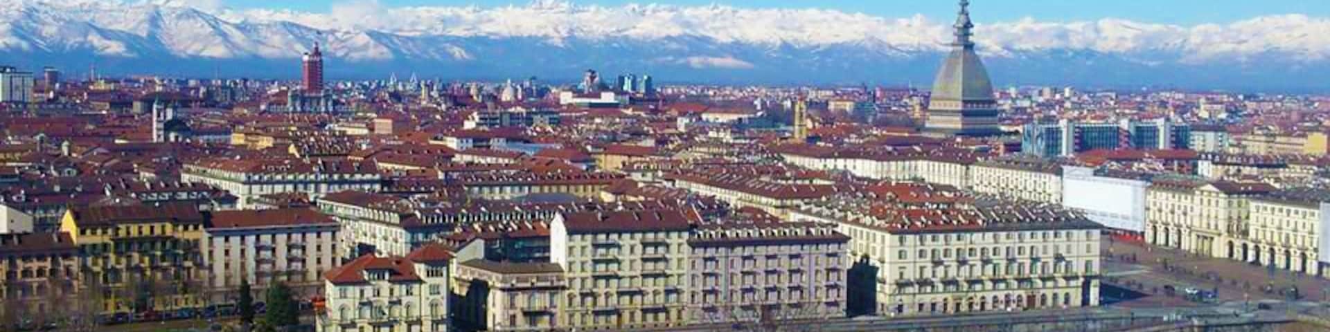 Osservando Torino dal Monte dei Cappuccini dopo una nevicata.