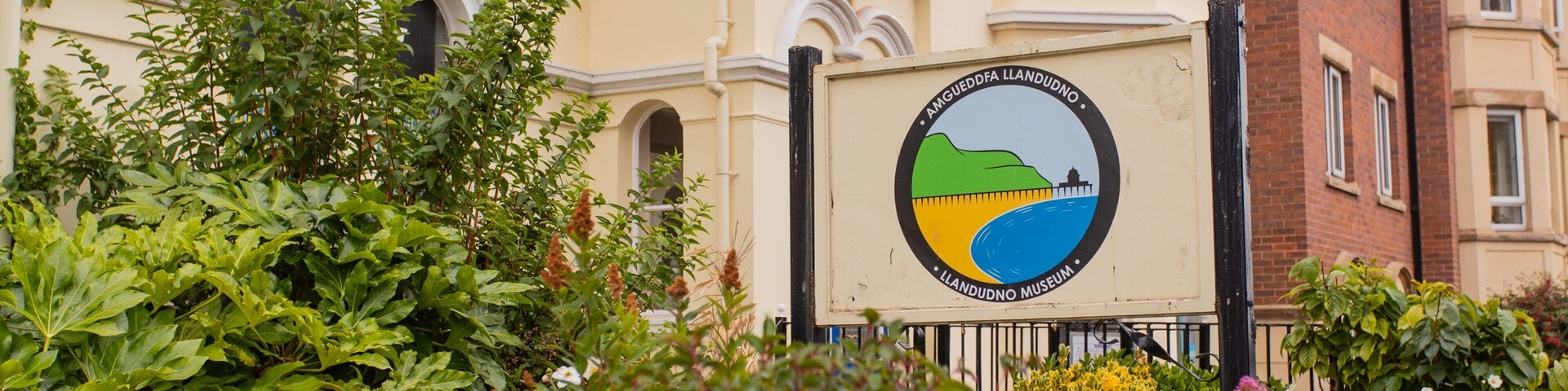 Llandudno Museum which includes wildflowers and signage