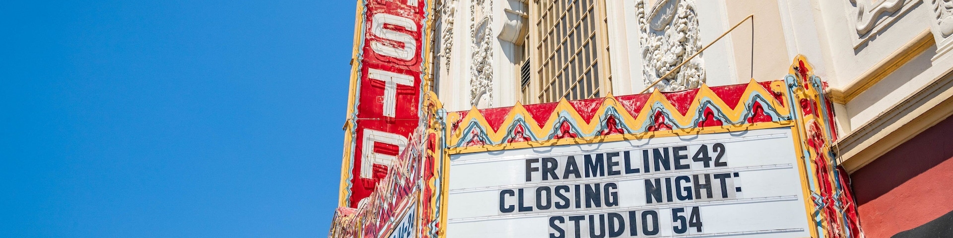 Castro Theatre which includes signage