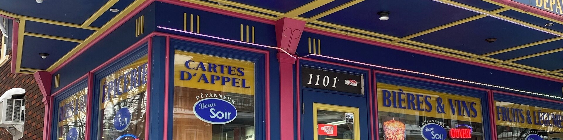 I love a dépanneur where you can buy beer, wine, snacks AND shish taouk ❤️. This gem is in the neighbourhood of Limoilou.