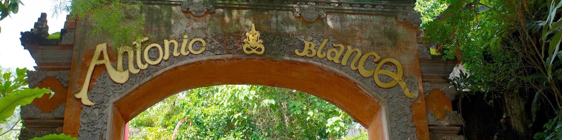 Museu Blanco mostrando um parque e sinalização