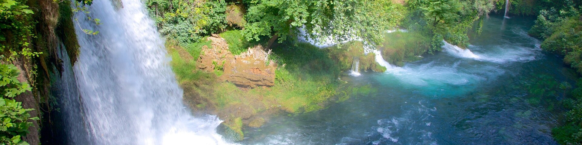 Antalya featuring a gorge or canyon, a waterfall and landscape views