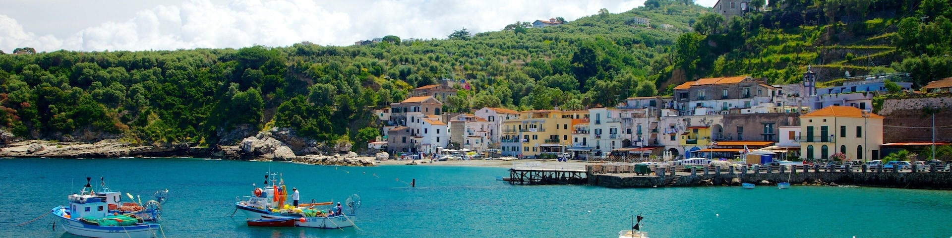 Sorrento caracterizando montanhas, paisagens litorâneas e uma cidade litorânea