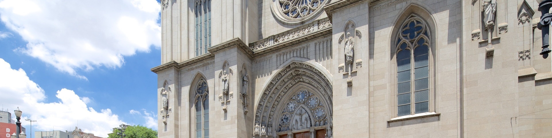 Sao Paulo Cathedral showing religious elements, heritage architecture and a church or cathedral