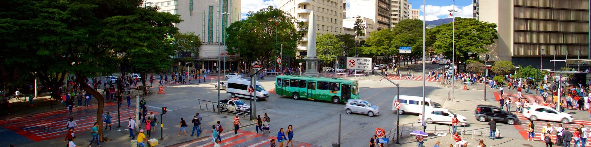 September Seven Square showing street scenes, central business district and a city
