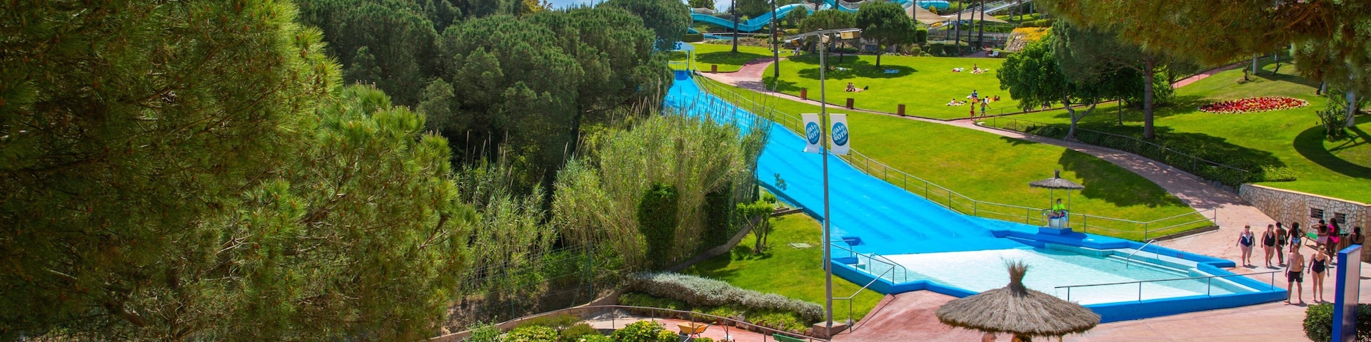 Water World featuring a waterpark and landscape views