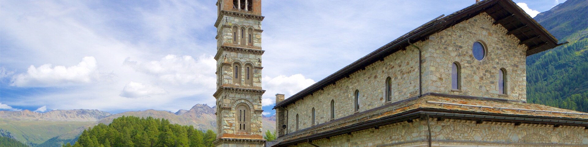 St. Moritz Leaning Tower featuring heritage architecture and a church or cathedral