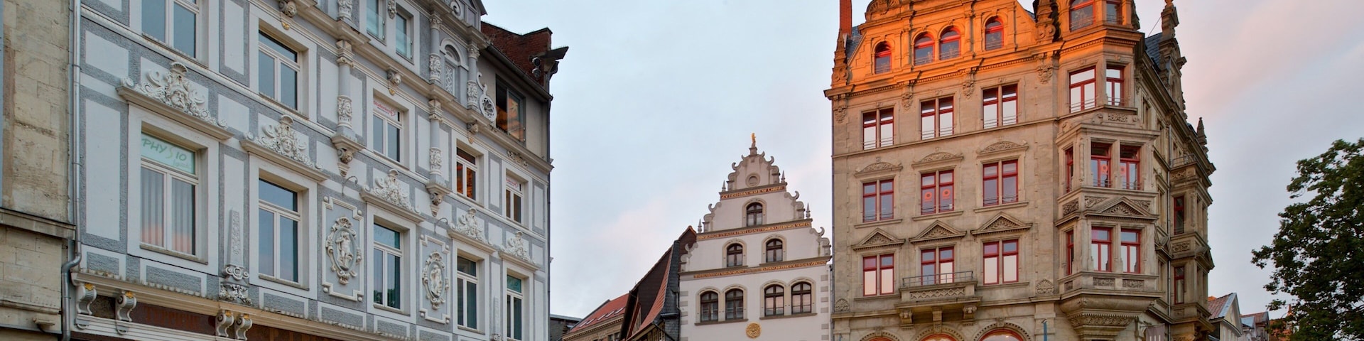 Mercado de carvão mostrando arquitetura de patrimônio e uma cidade