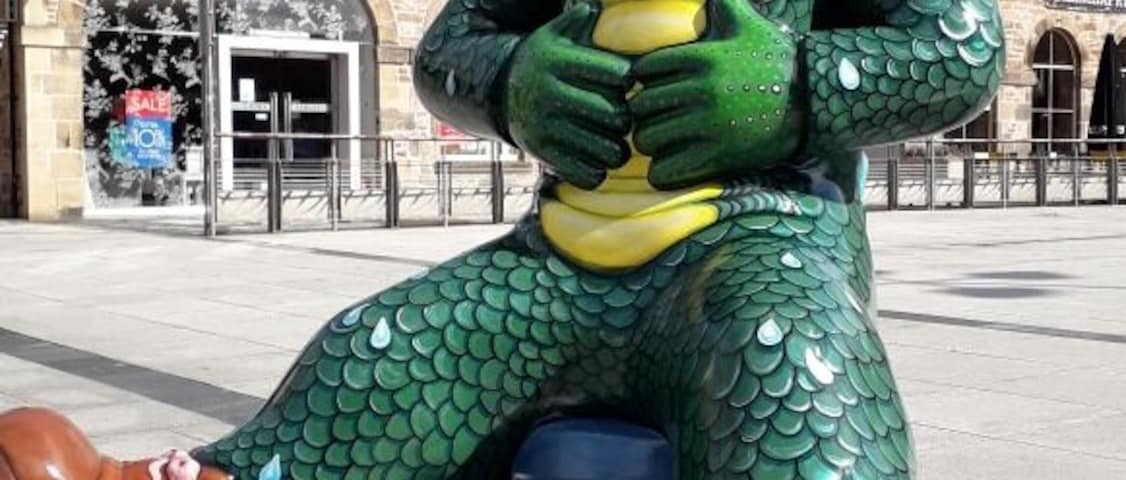 Another Oor Wullie in Inverness.  This one shows the scamp as a loch Ness monster!