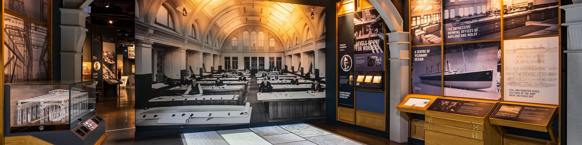 Titanic Belfast featuring interior views